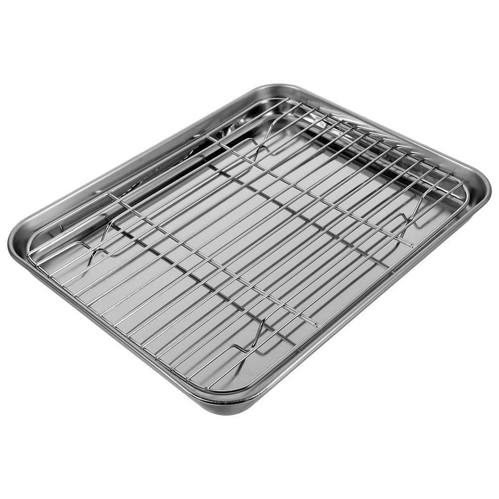 Masteelf 1 Set Toast Tray with Rack Oven Sheet Pan Baking Rack Cookie ...