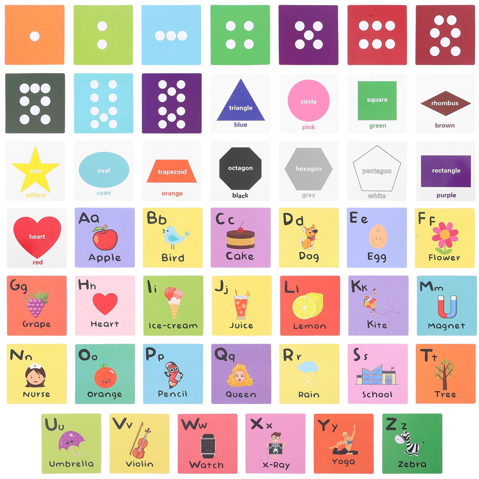 Masteelf 1 Set Toddler Early Educational Cards English Alphabet Paper ...
