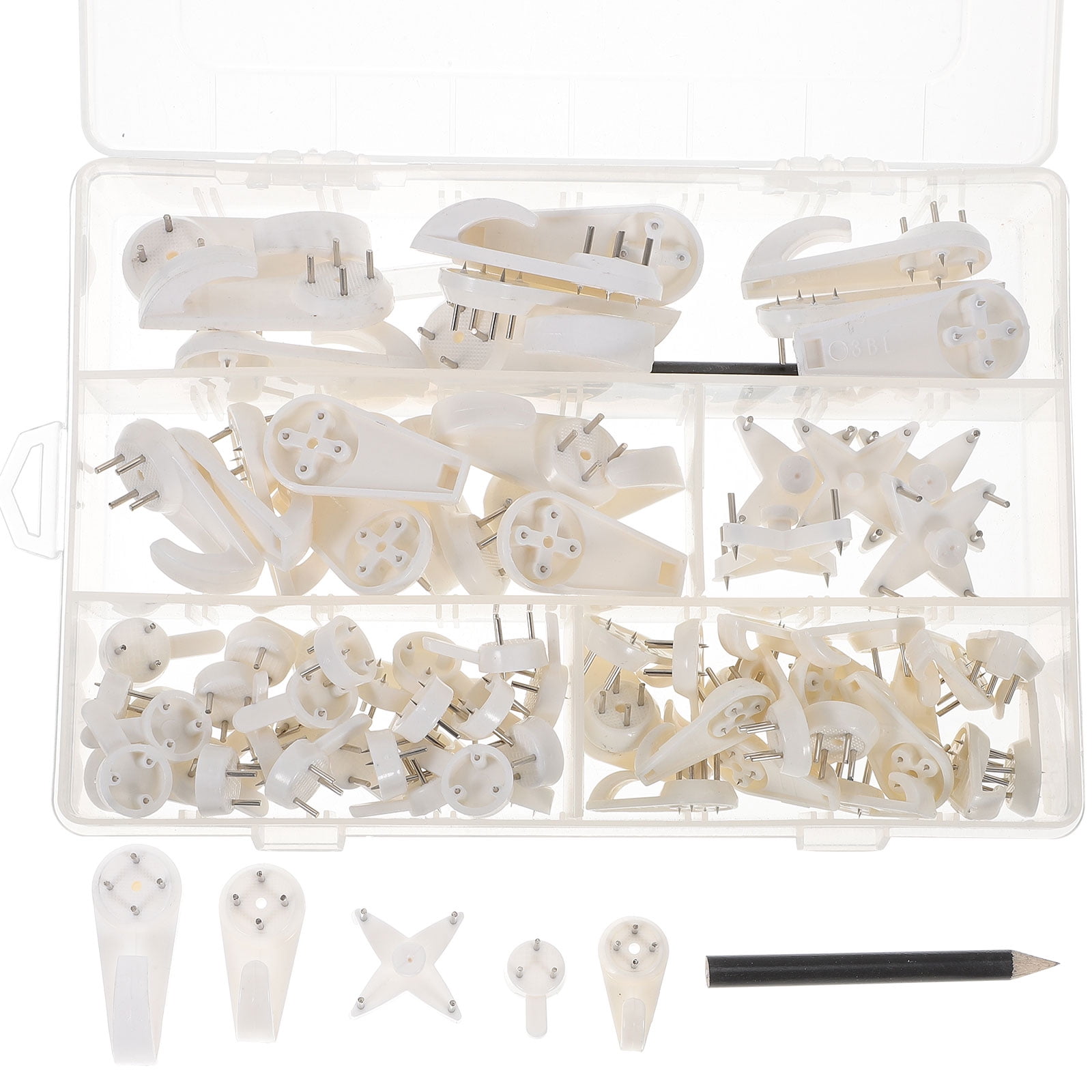 Masteelf 1 Set Traceless Picture Hooks Invisible Wall Screw Hooks ...