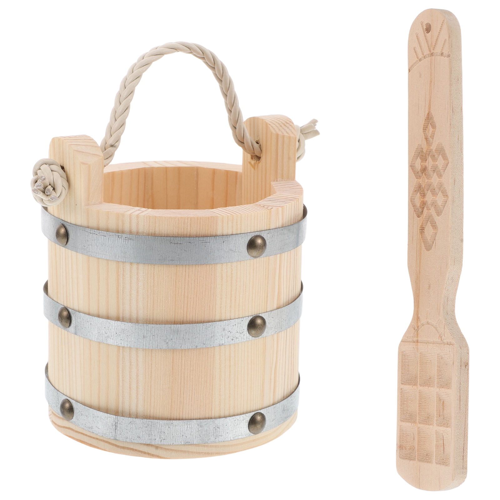 Masteelf 1 Set Wooden Rice Mixing Bowl Sushi Rice Barrel Wood Yogurt ...