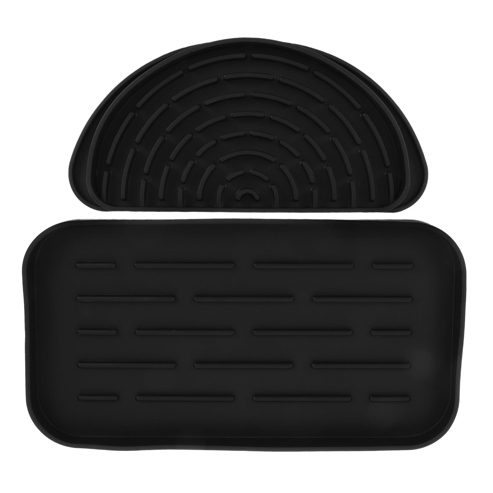 OFFIGAM Black Silicone Drip Tray Fridge Water Dispenser Mat for ...