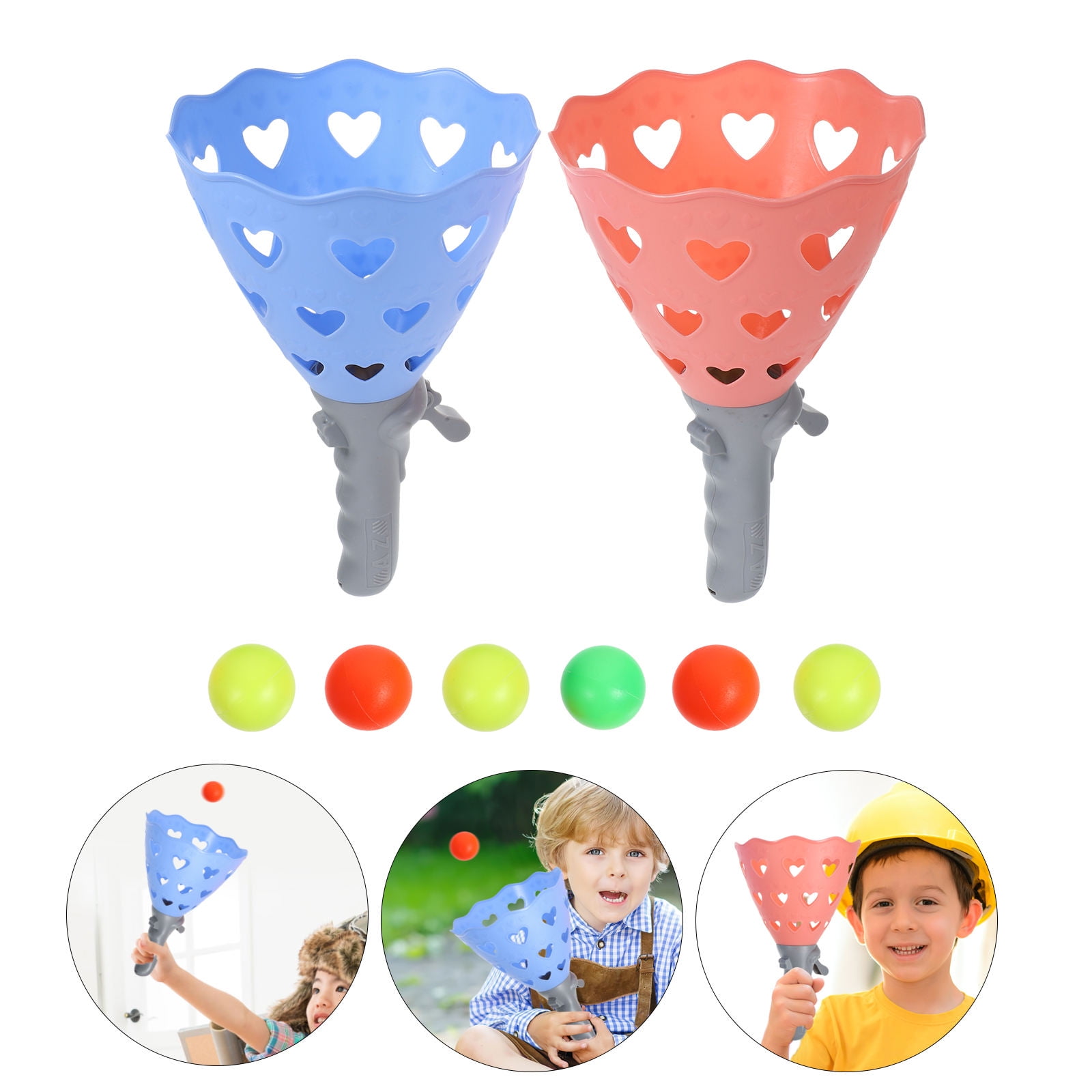 Masteelf 1 Set of Kids Catch Ball Game with Catch Launcher Baskets and ...