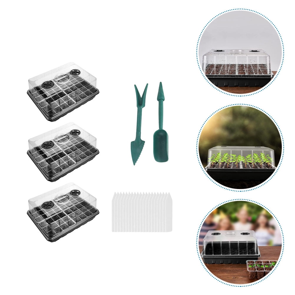 Masteelf 1 Set of Plant Germination Plastic Boxes Plant Growing Trays ...