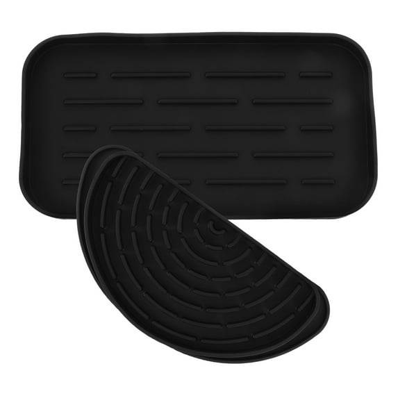 OFFIGAM Refrigerator Water Drip Catcher with Black Drip Mat for Kitchen ...
