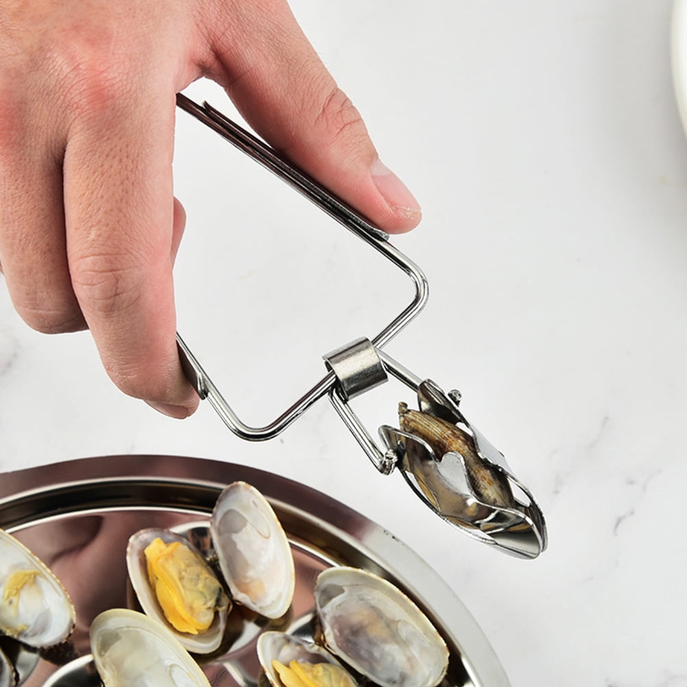 Masteelf 1 set of Escargot Plate Snail Clip Stainless Steel Plate Home ...