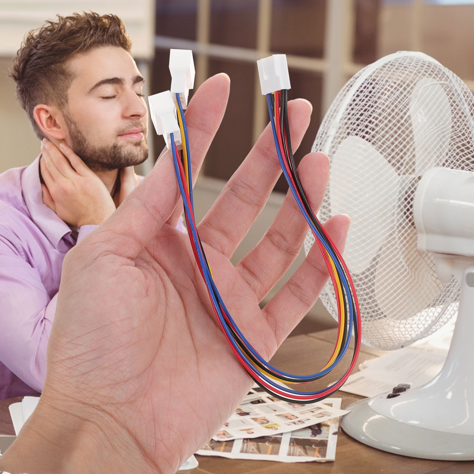 Masteelf 1 to 3 Mainboard CPU 4 PIN Fan Extention Cables PWM Adapter ...