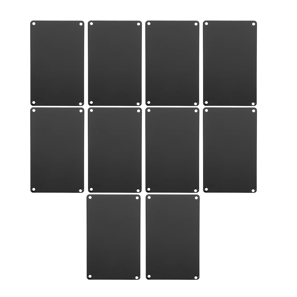 Masteelf 10 Pcs Blank Aluminum Sign Plates for Door, Wall, Office, Home ...
