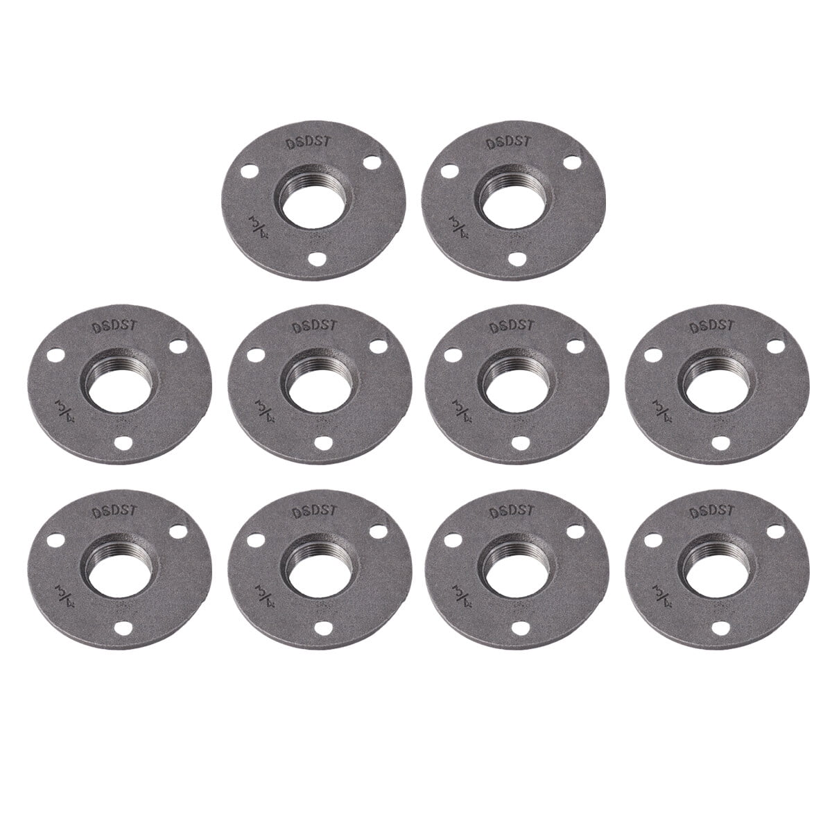 Masteelf 10 Pcs Heavy Duty Industrial Pipe Clothing Rack Black Duct ...