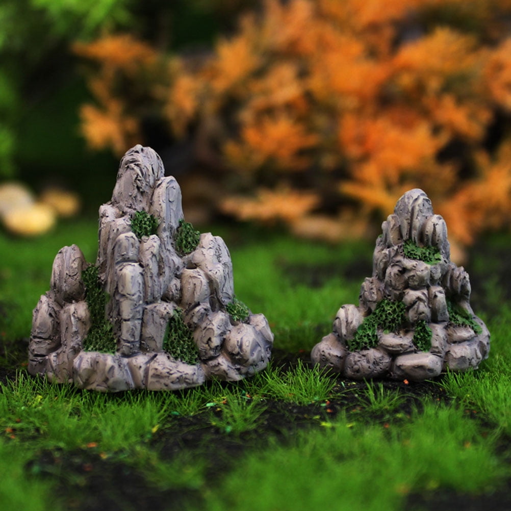 Masteelf 10 Pcs Delicate Rockery Decor Tank Outdoor Mountain Fake Rocks ...