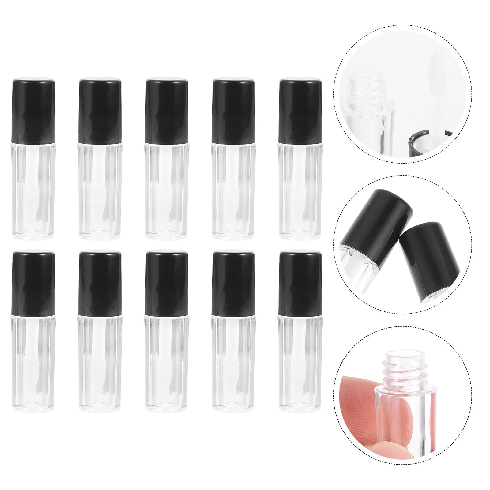 Masteelf 10 Pcs Empty Tube of Lip Gloss DIY Travel Size Container ...