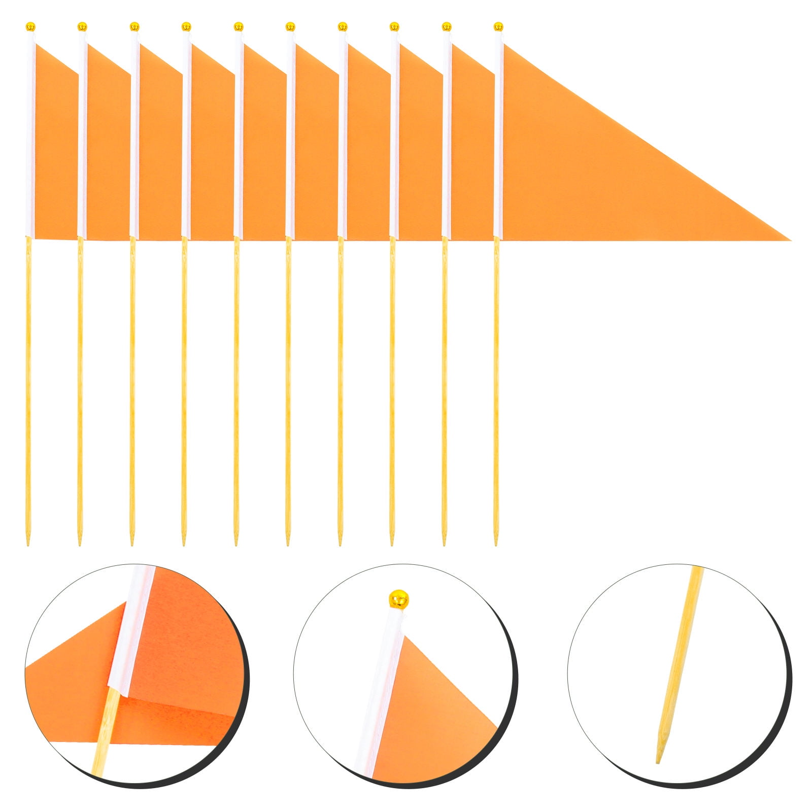 Masteelf 10 Pcs Flag Bright for Marking Lawn Tall Flags Child Orange ...