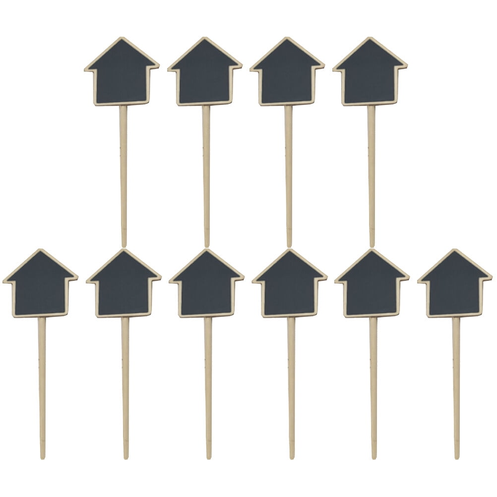 Masteelf 10 Pcs Garden Blackboards Message Inserted Cards Chalkboard ...