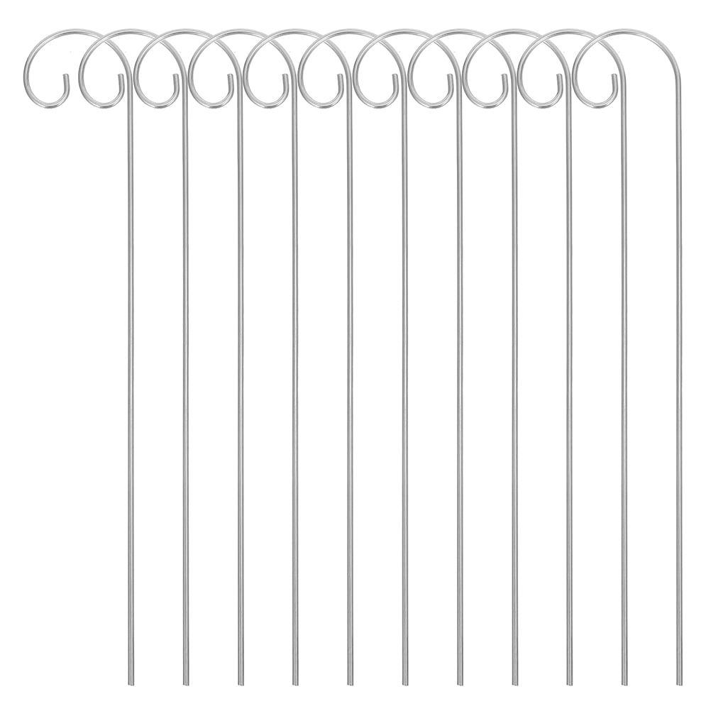 Masteelf 10 Pcs Heavy Duty Garden Shepherd Hooks Metal Poles For Bird ...