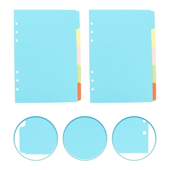 Masteelf 10 Pcs Index Page Divider Subject Dividers Binder with Tabs ...