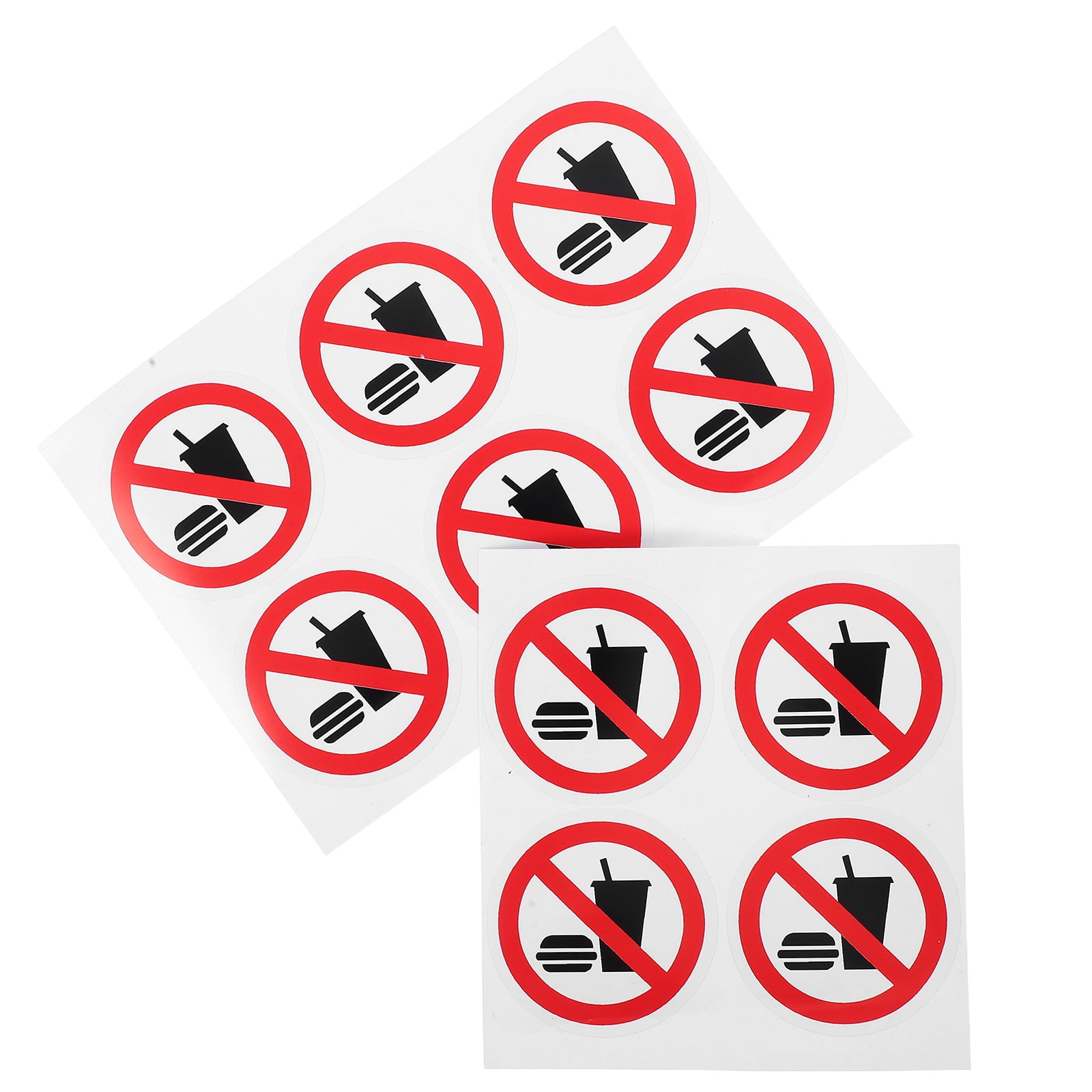 Masteelf 10 Pcs No Food or Drink Sign Self Adhesive Drinking Stickers ...