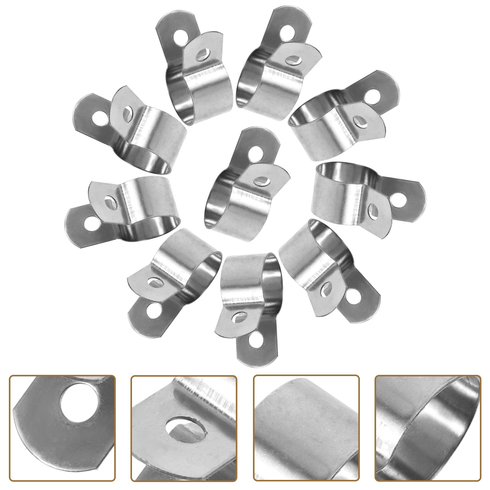 Masteelf 10 Pcs Pipe Wire Metal Clamp Tension Tube Mount Fixing ...