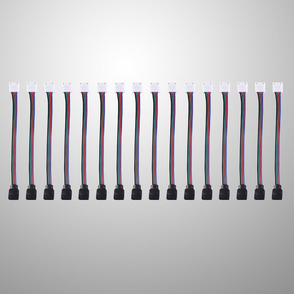 Masteelf 10 Pcs RGB LED Light Strip Connector 4 Pin LED Strip Jumper ...