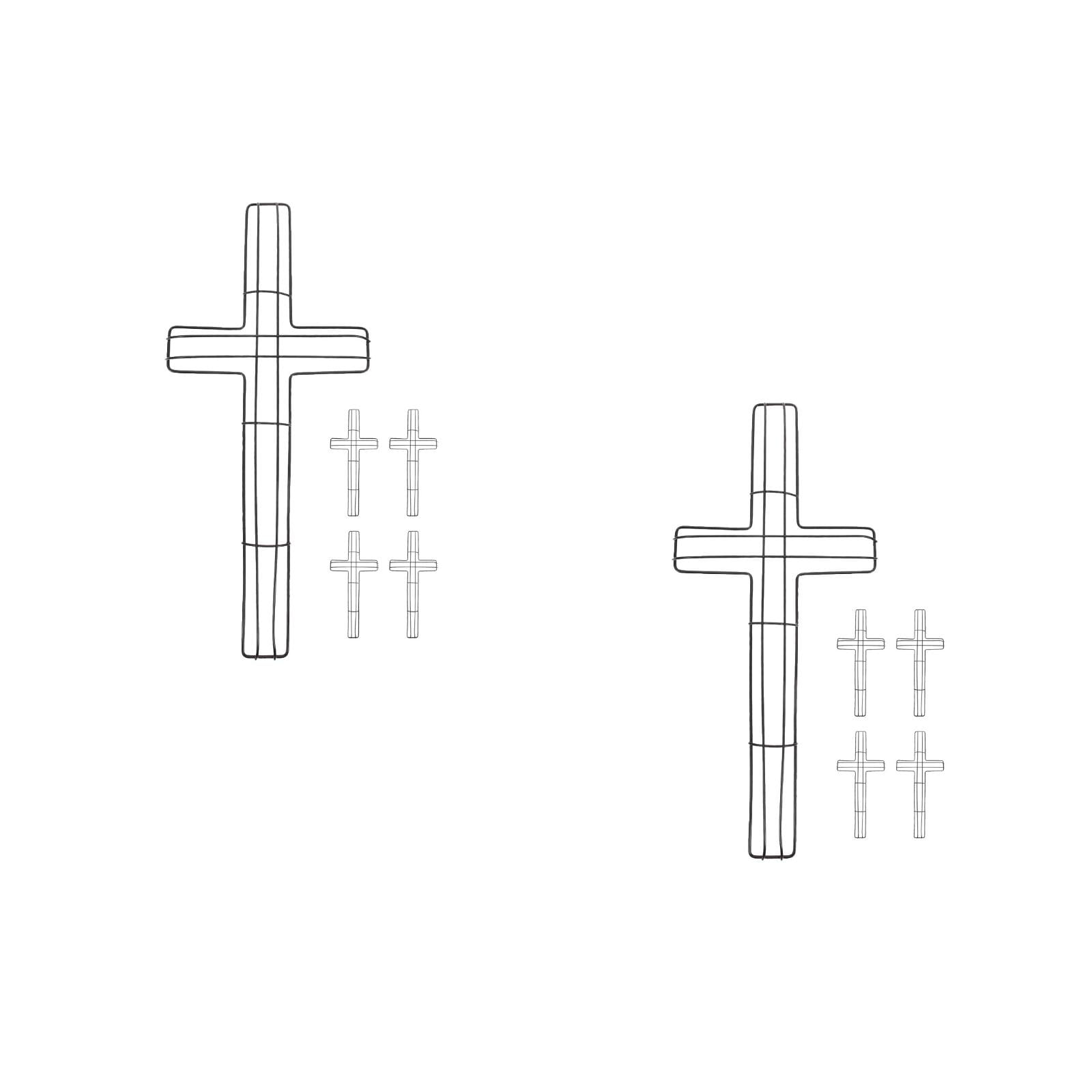 Masteelf 10 Pcs Robust Metal Cross Wreath Frames for Festive ...