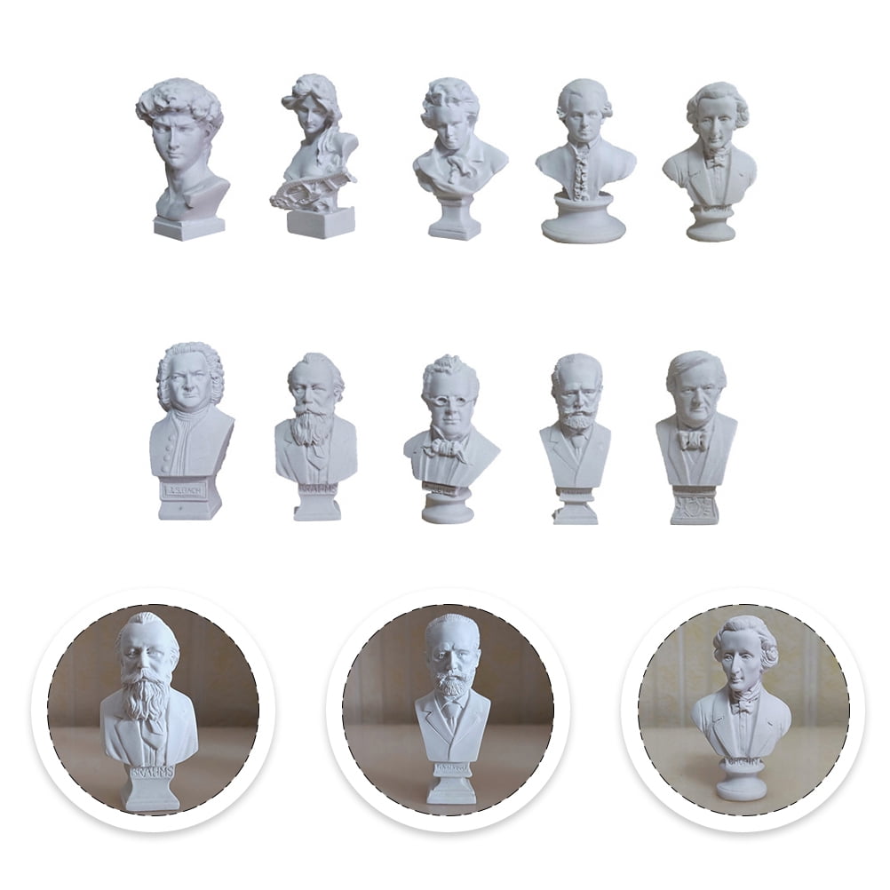 Masteelf 10 Pcs Sculptures Plaster Man Statue Lightweight Figure Office ...
