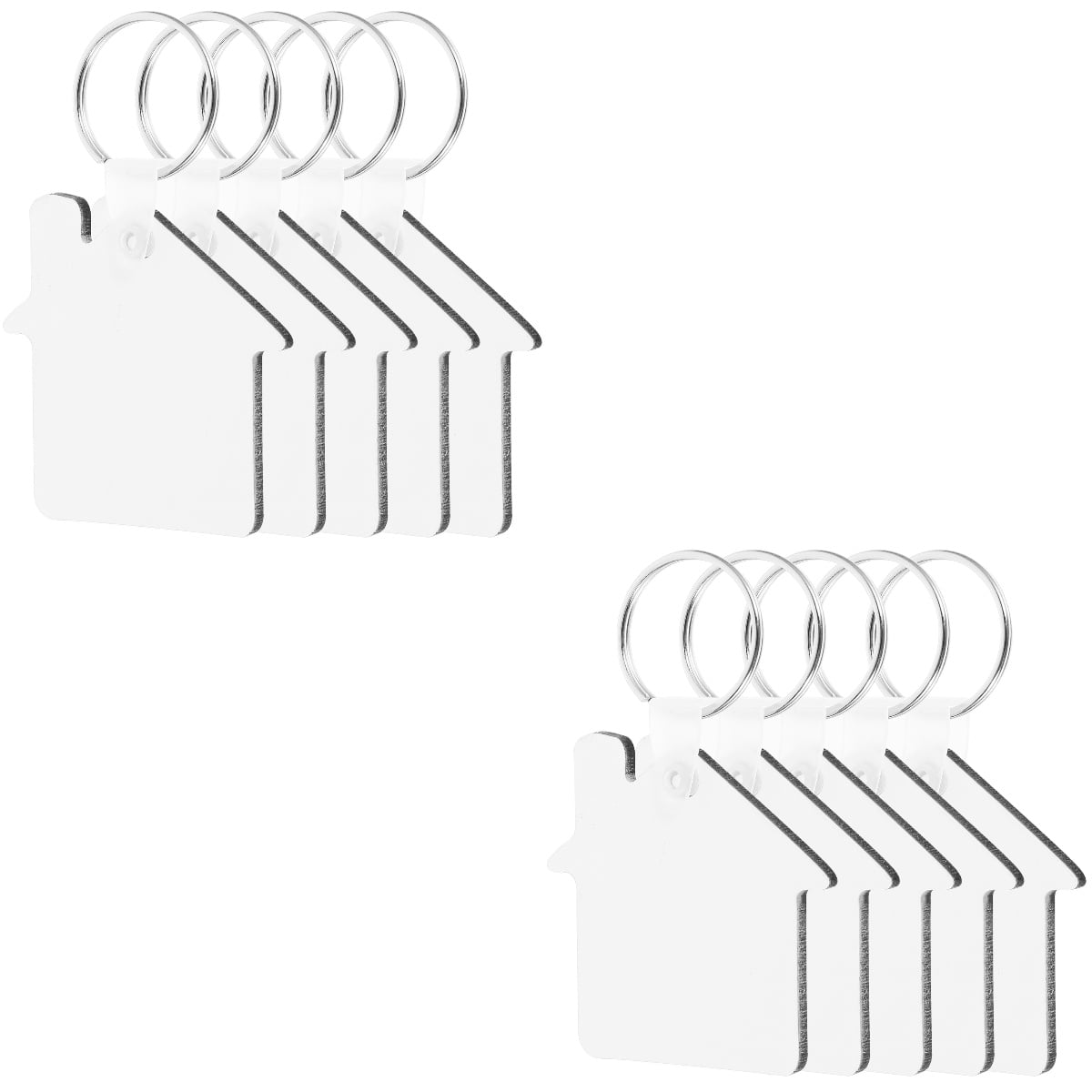 Masteelf 10 Pcs Sublimation Blank Keychains Hanging DIY Keychains Blank ...