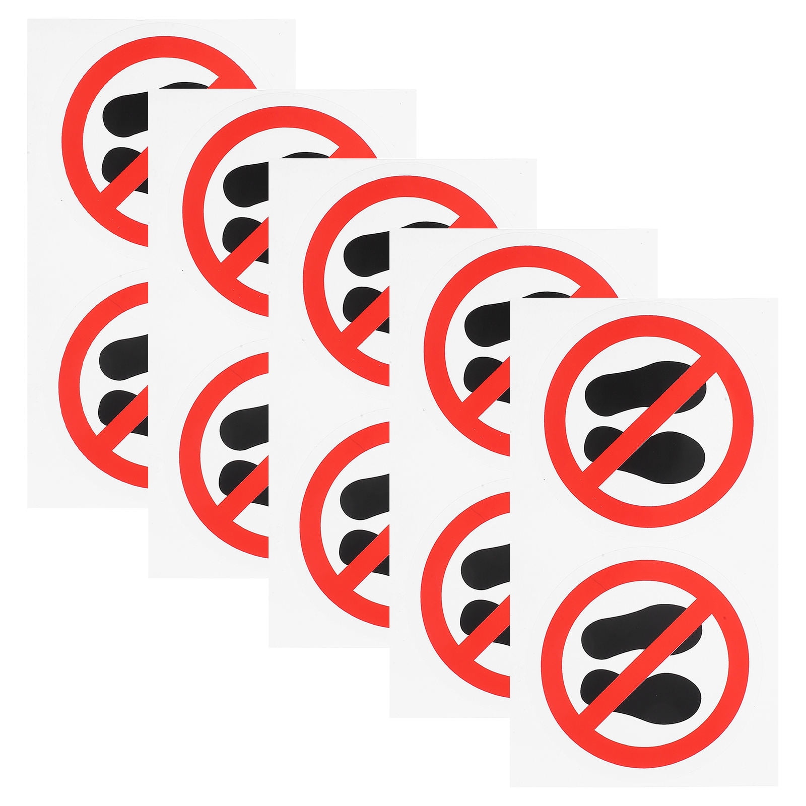 Masteelf 10 Pcs Warning Signs Safety No Step Sticker Strips Stickers ...
