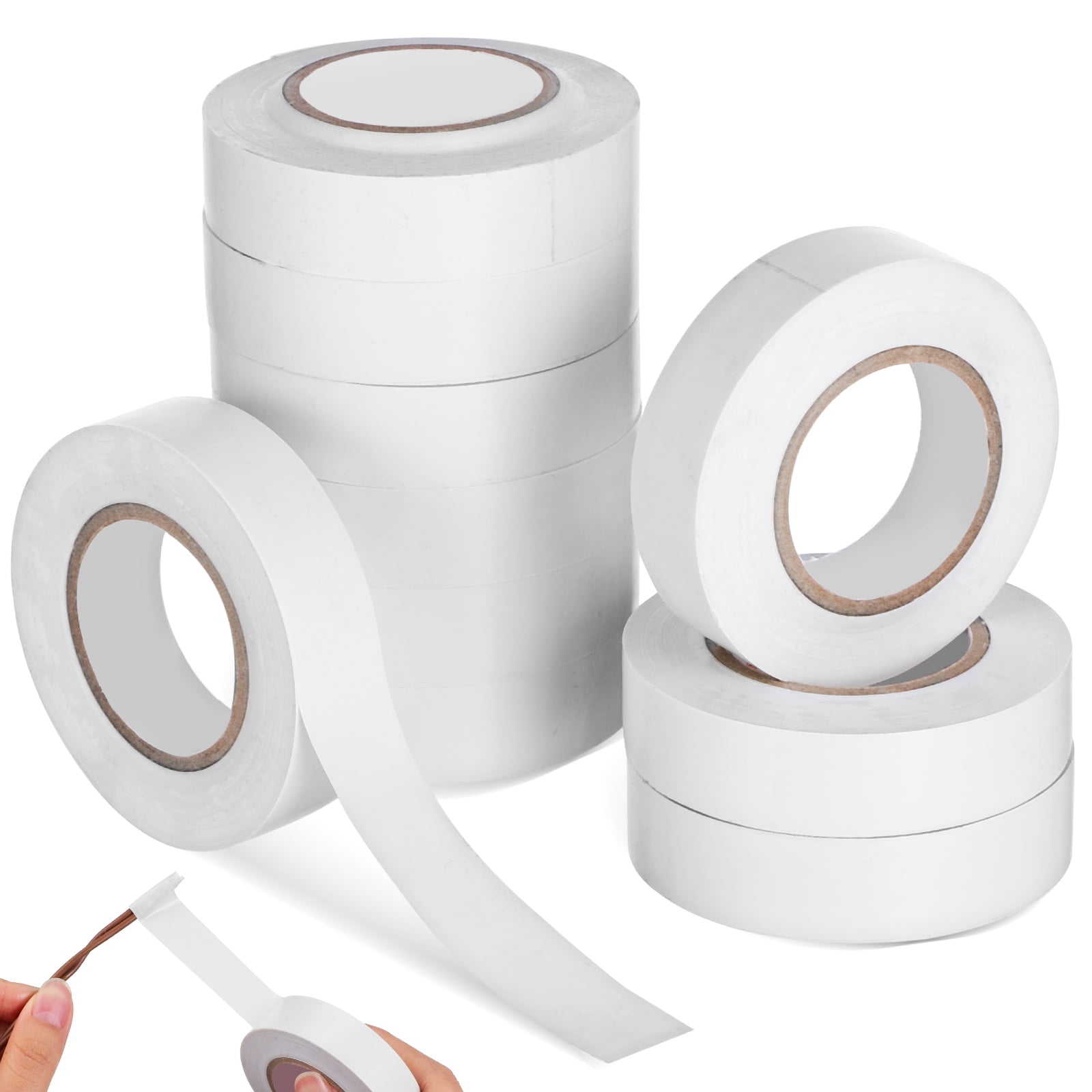 Masteelf 10 Rolls Electrical Tape Insulation Tape Strong Adhesive ...