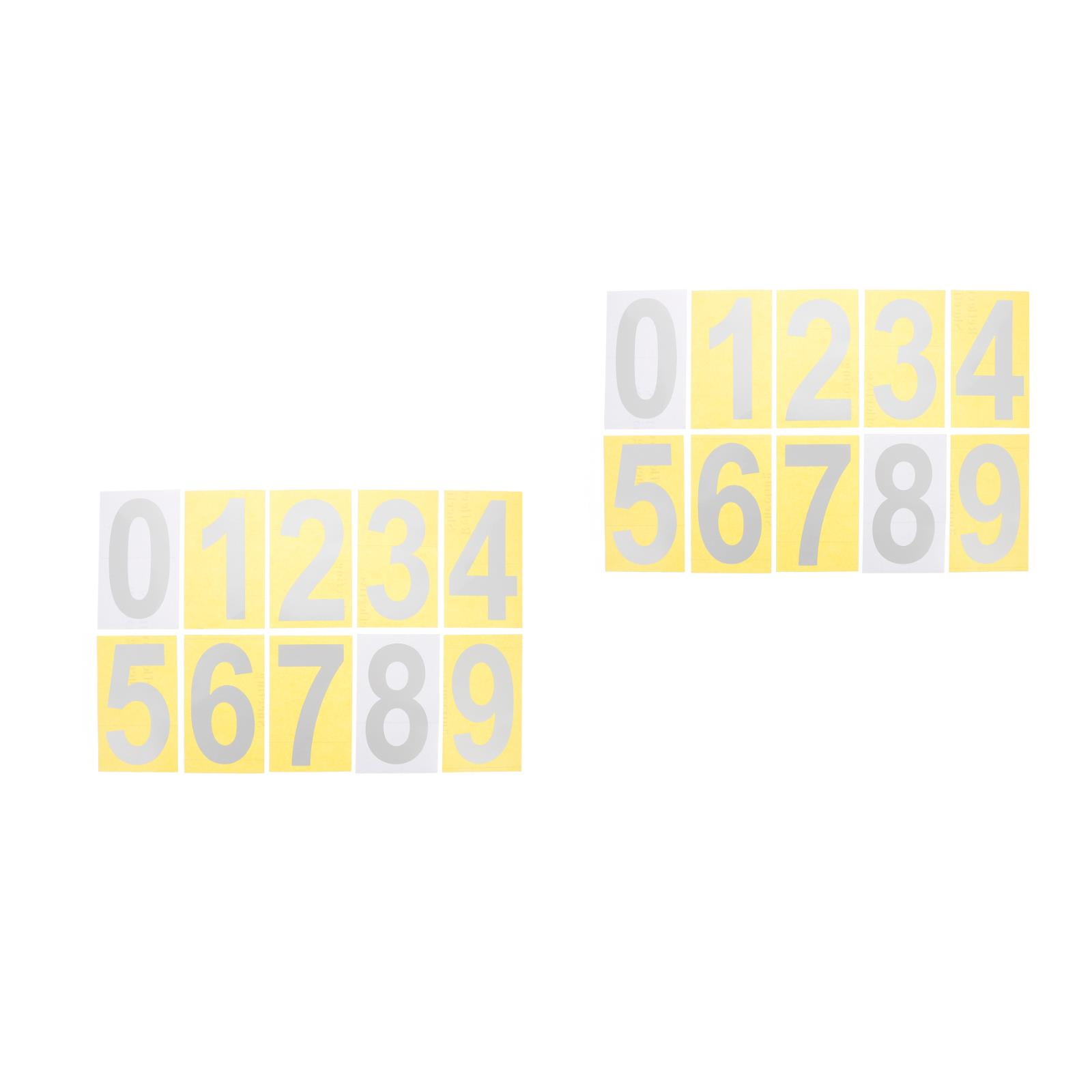 Masteelf 10 Sets Reflective Numbers Stickers Mailbox Numbers Stickers ...