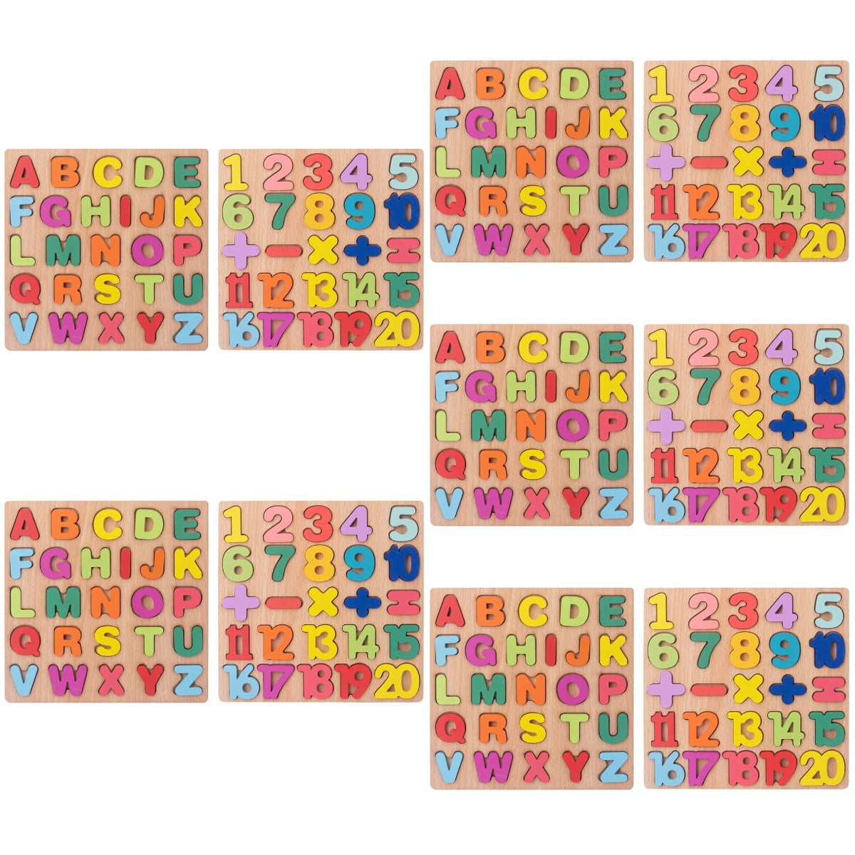 Masteelf 10 Sets of Alphabet Matching Puzzle Toys Number Puzzle ...