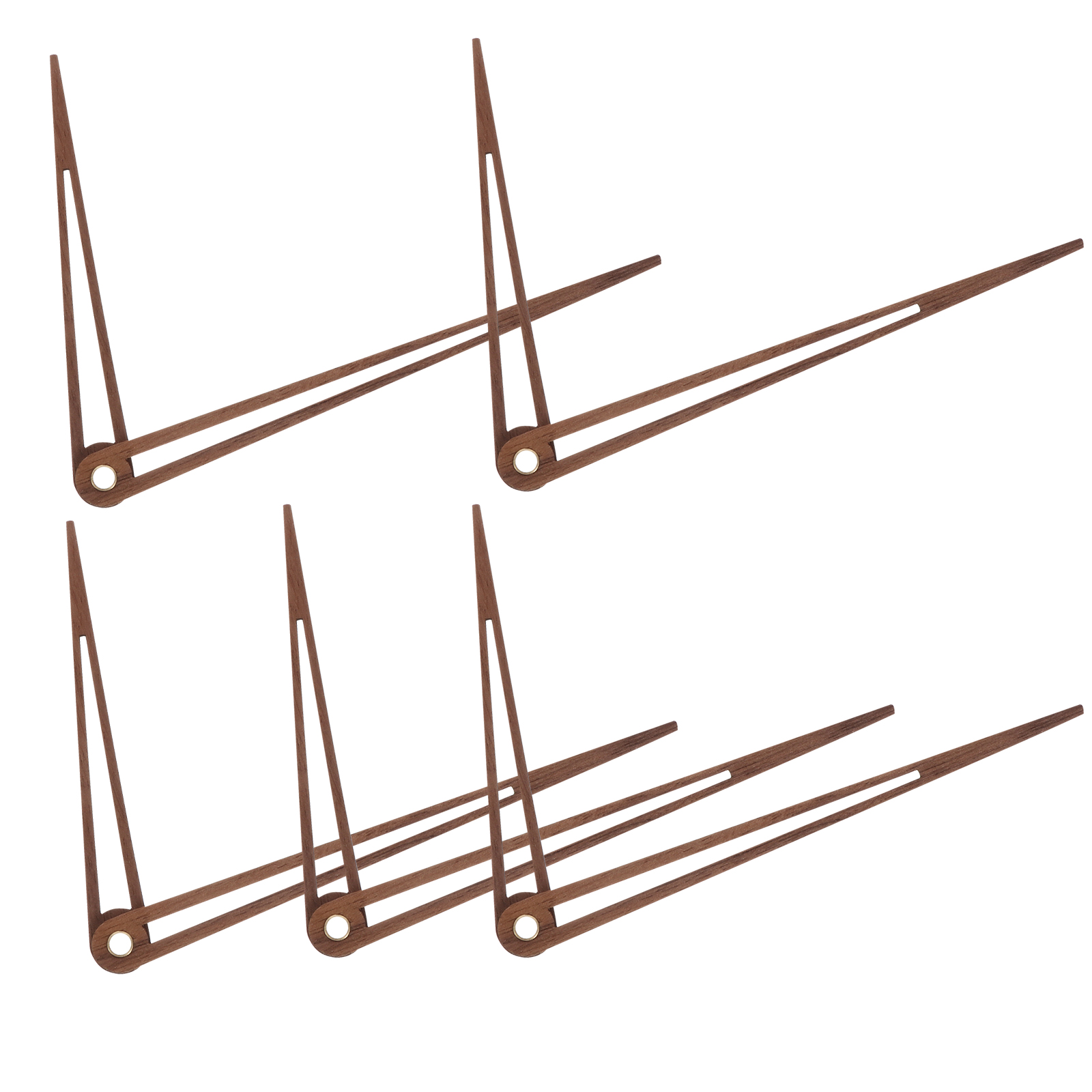 Masteelf 10 Sets of Wood Clock Hands Wooden Clock Pointers Replacement ...