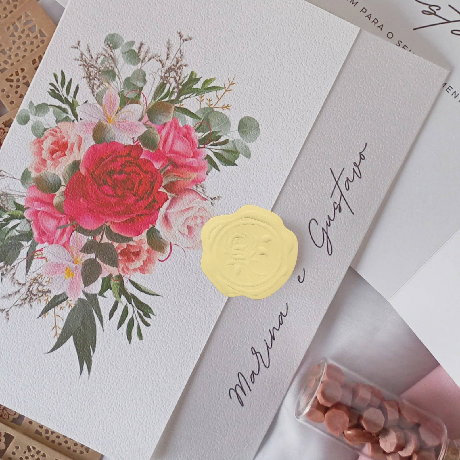 Masteelf 10 Sheets Self-adhesive Sealing Label Stickers Invitation ...