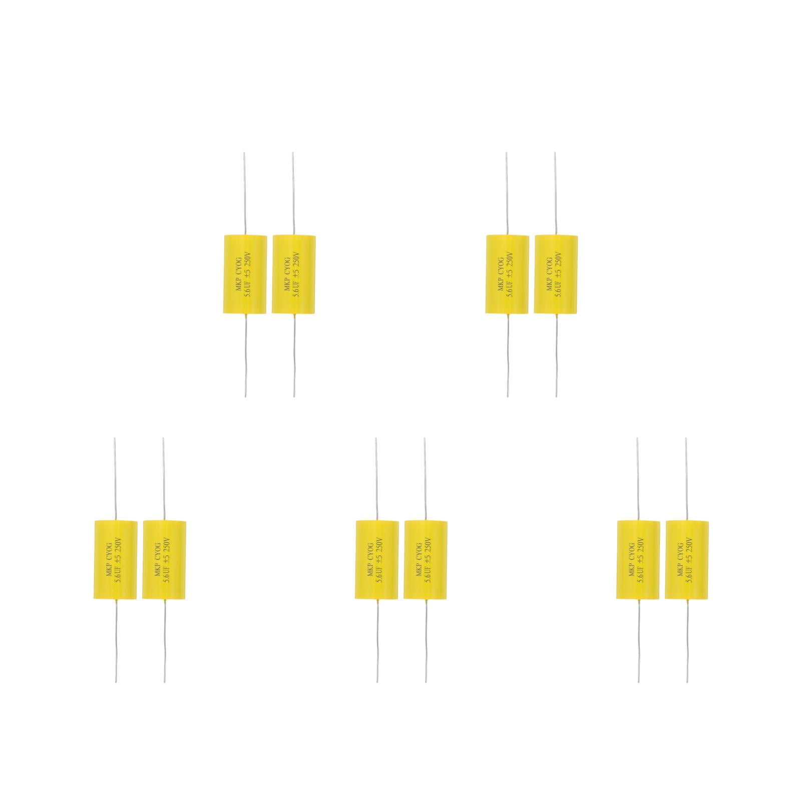 Masteelf 10 pcs Axial Audio Speaker Crossover Capacitor Air Compressor ...