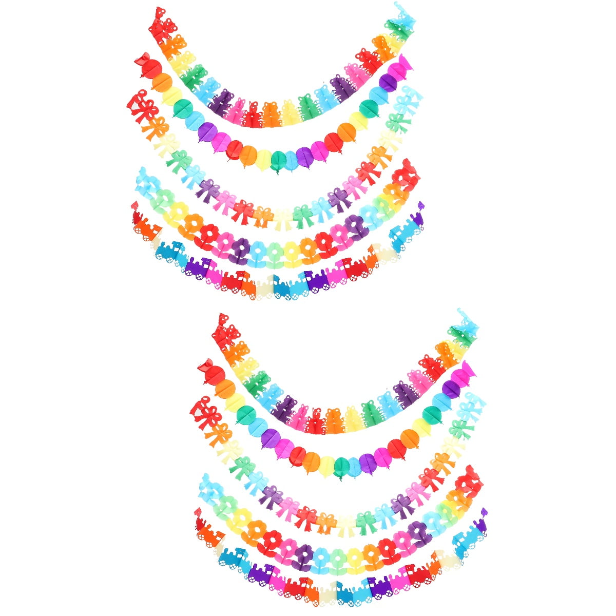 Masteelf 10 pcs Colorful Paper Banner Colorful Party Paper Hanging ...