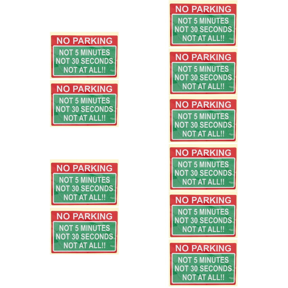 Masteelf 10 pcs Creative Personalized Car Signs No Parking Safety ...