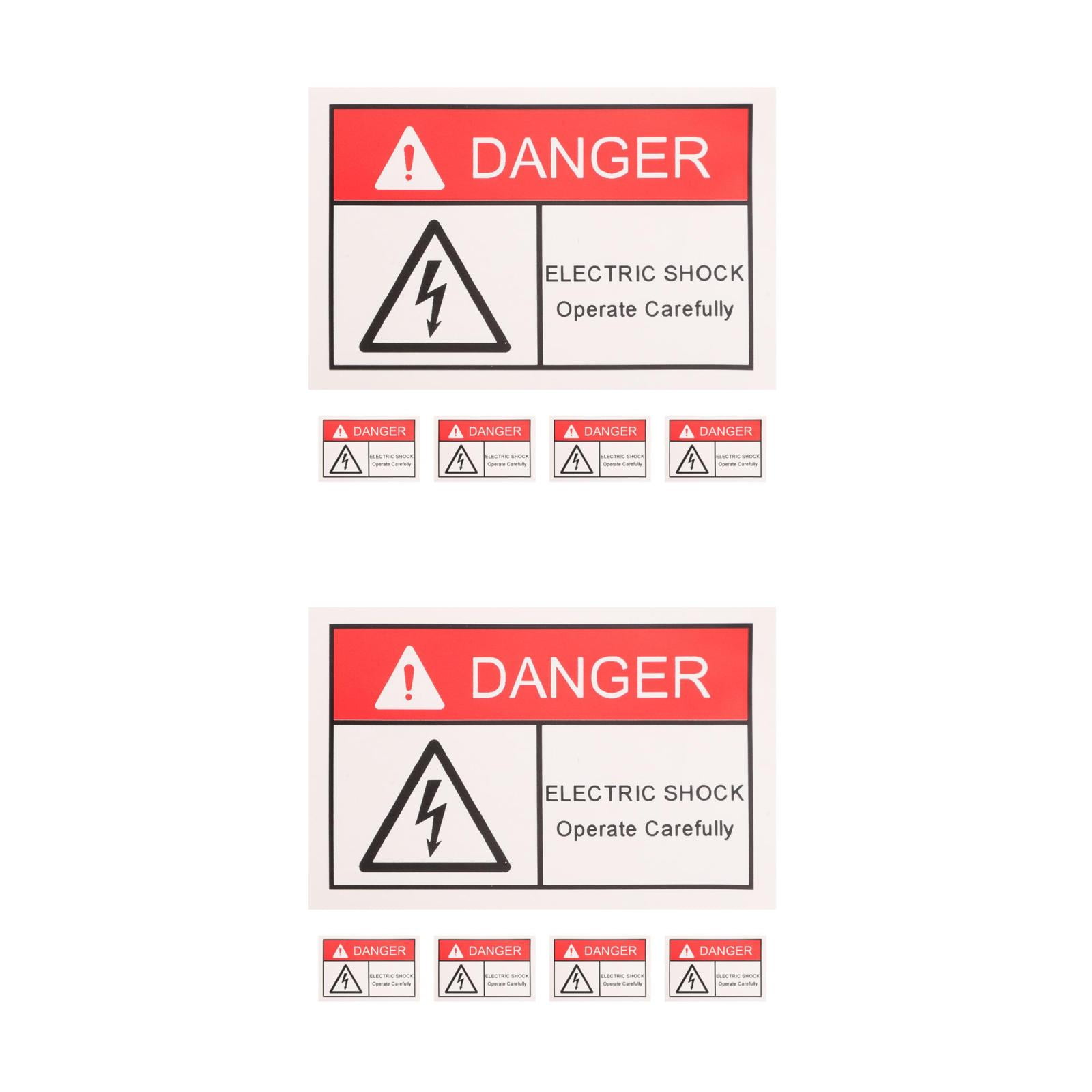 Masteelf 10 pcs Electric Shock Hazard Signs High Voltage Warning ...