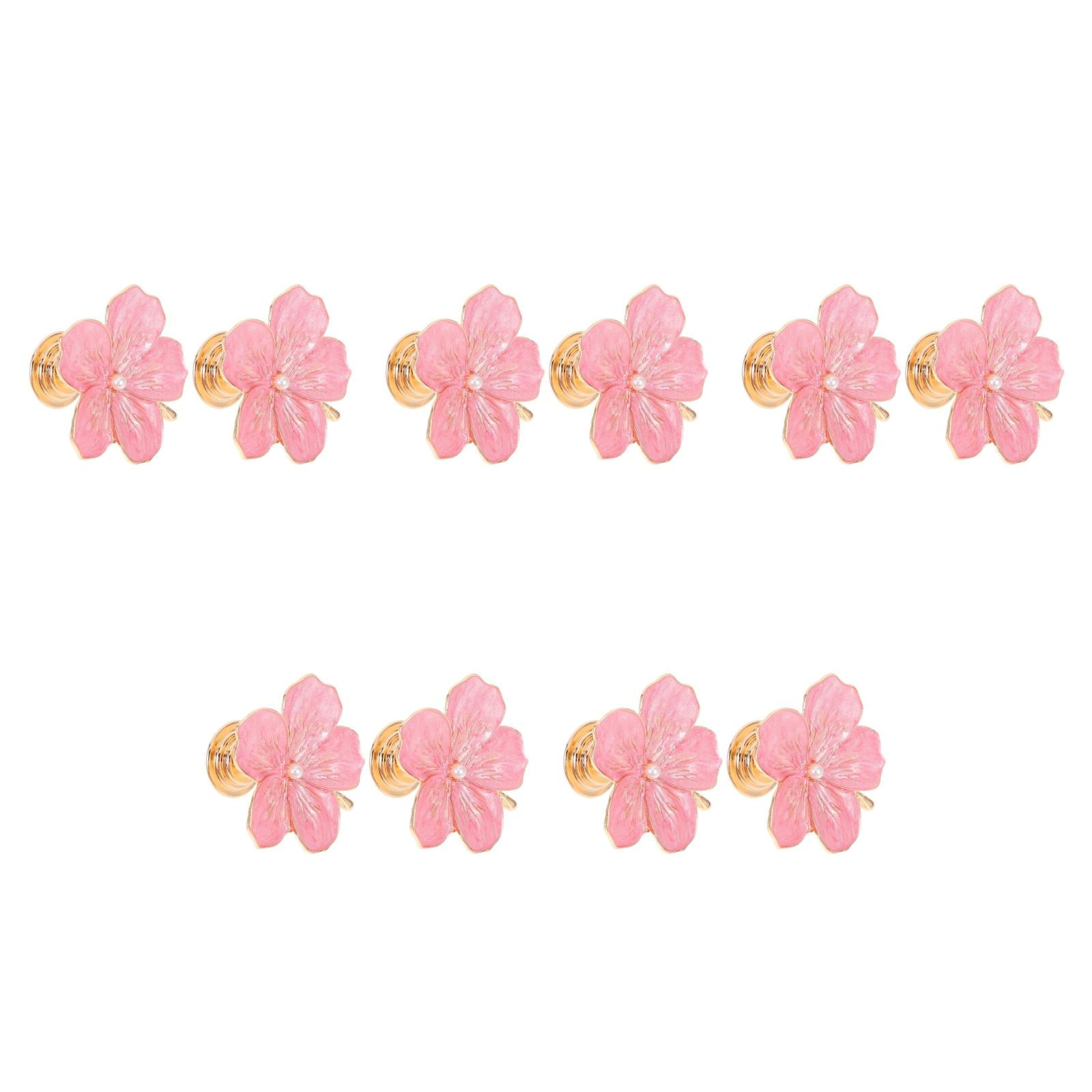 Masteelf 10 pcs Flower Shaped Drawer Knobs Pink Cabinet Knobs Flower ...
