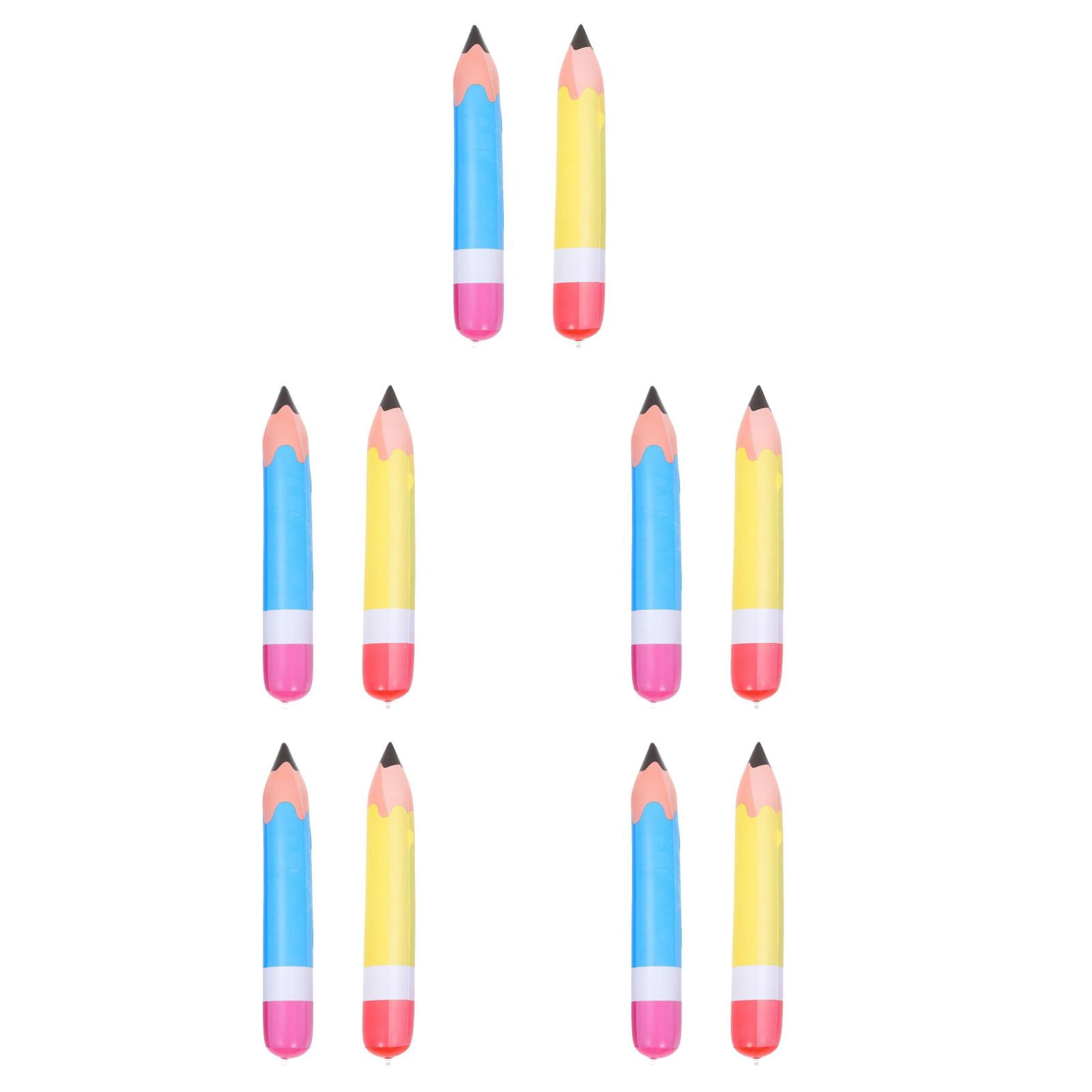 Masteelf 10 pcs Jumbo Inflatable Pencil Giant Crayon Balloon Back To ...
