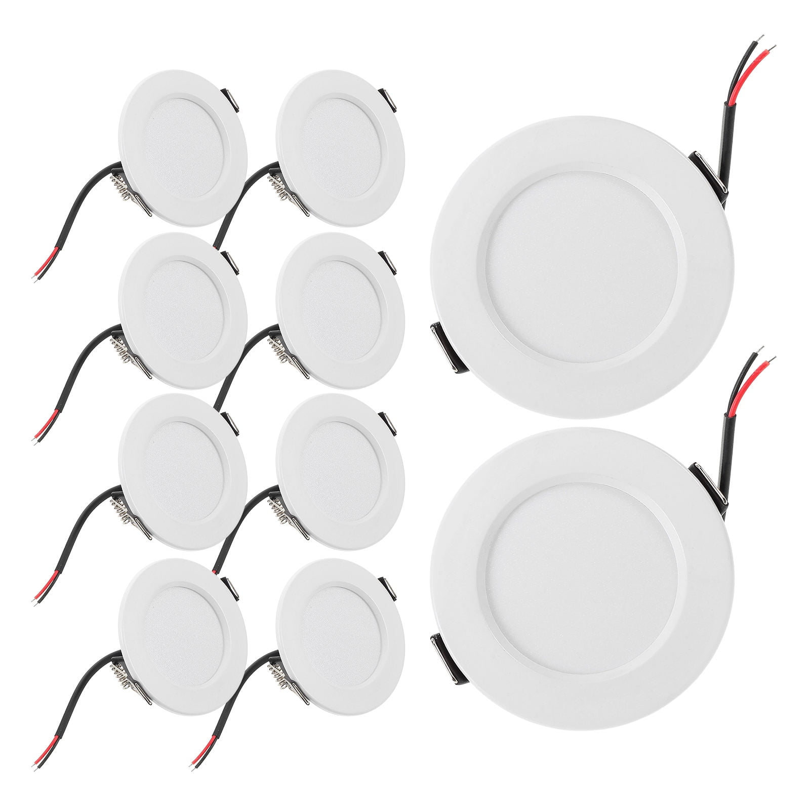 Masteelf 10 pcs LED Recessed Down Light White Flush Mount Ceiling ...