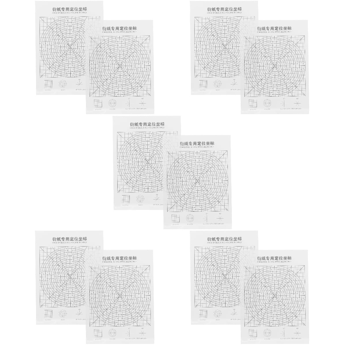 Masteelf 10 pcs Plastic Quilling Sheet Quilling Positioning Sheet Paper ...