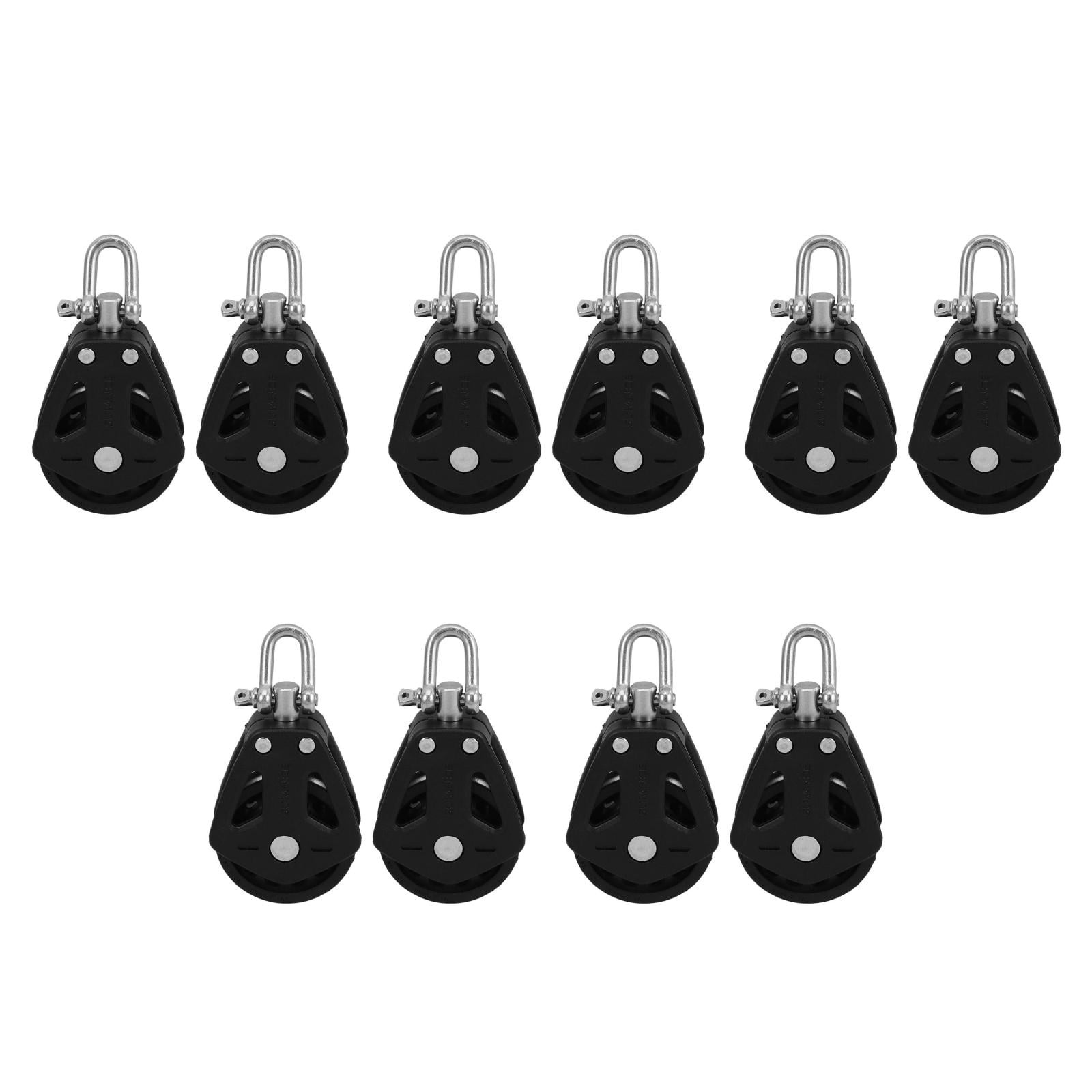 Masteelf 10 pcs Stainless Steel Nylon Marine Pulley Double Pulley Block ...