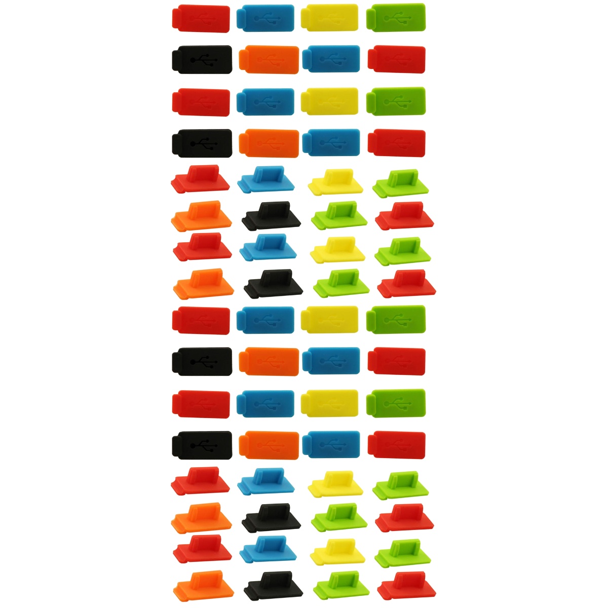 Masteelf 100 PCS Silicone Dust Plug USB Port Plug Charger Port ...