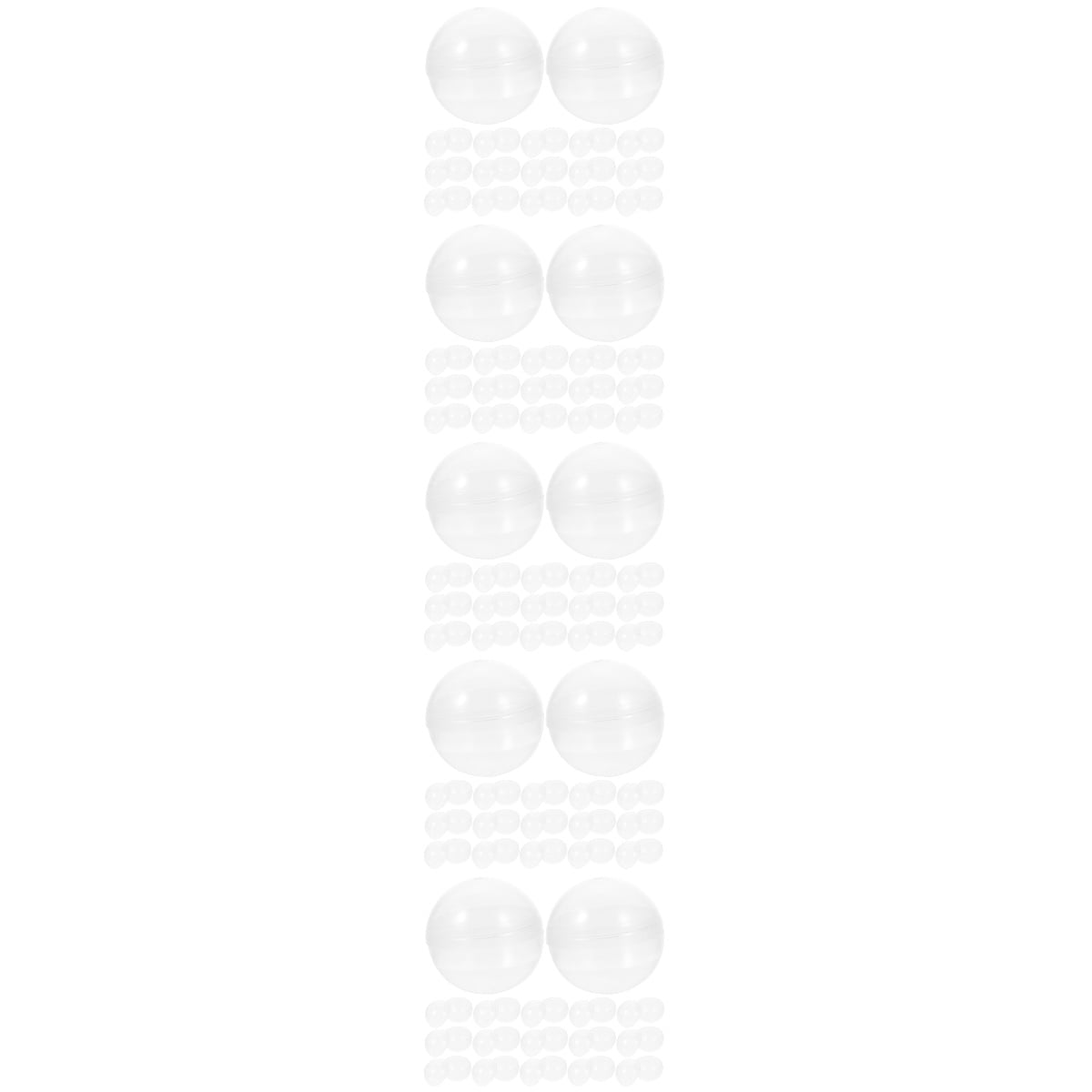 Masteelf 100 Pcs Clear Plastic Fillable Balls Transparent Diy Claw ...
