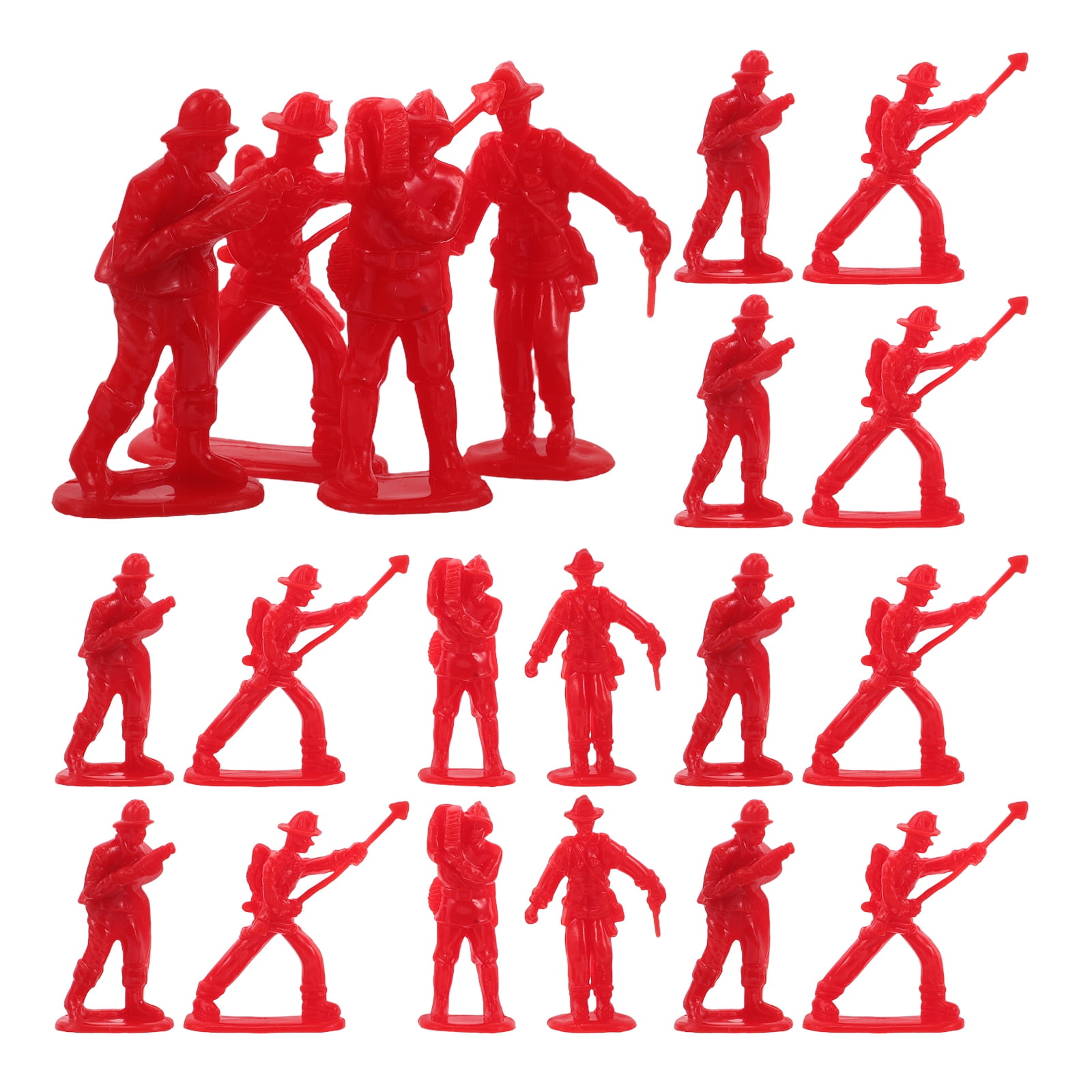 Masteelf 100 Pcs Fire Fighter Toys Fireman Firefighter Action Figures ...