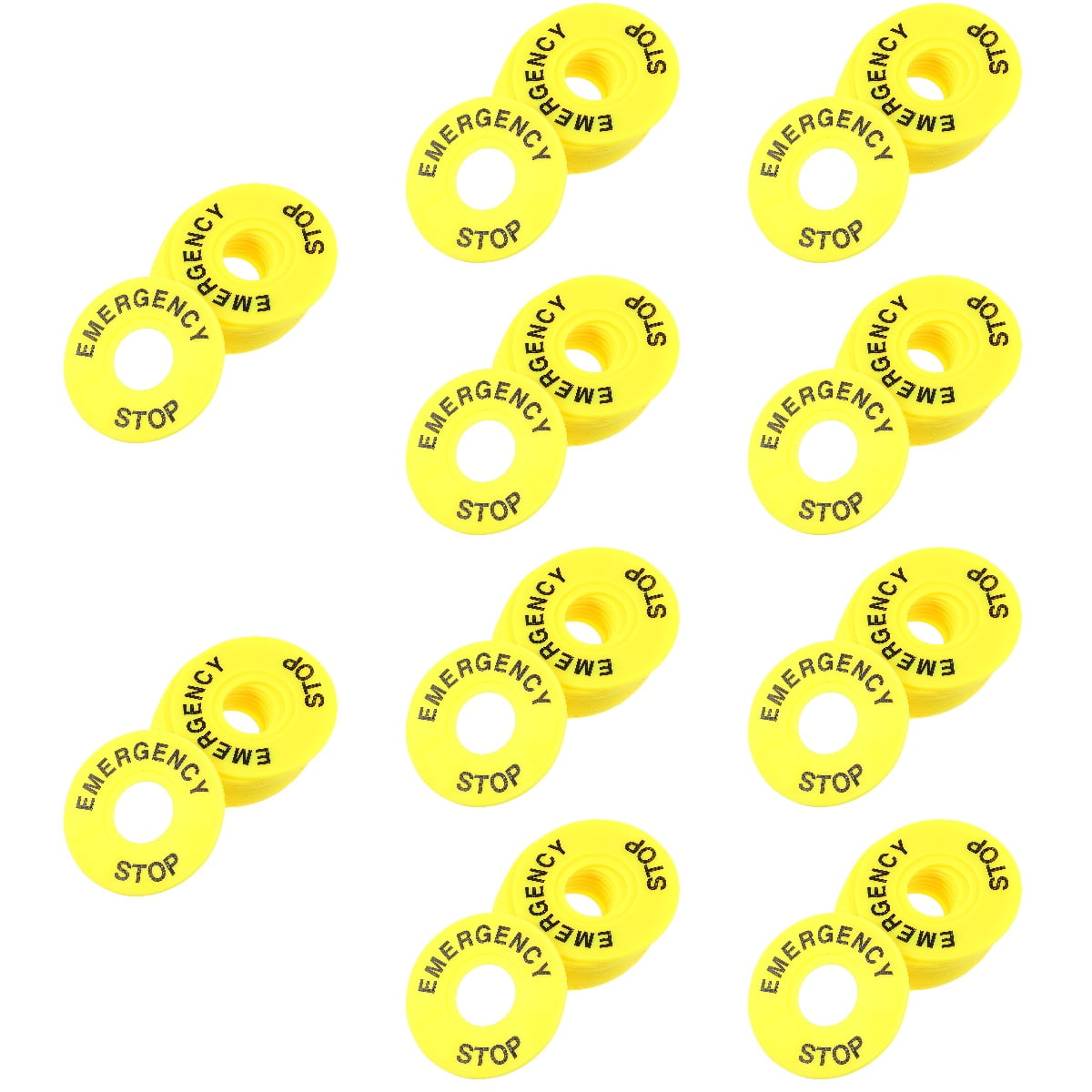 Masteelf 100 Pcs Push Button Replacement Emergency Stop Ring Emergency ...