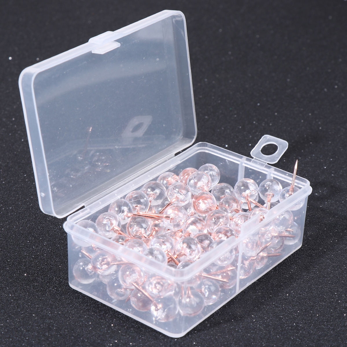 Masteelf 100 Pcs Pushpins Office Decorative Wall Nails for Map Golden ...