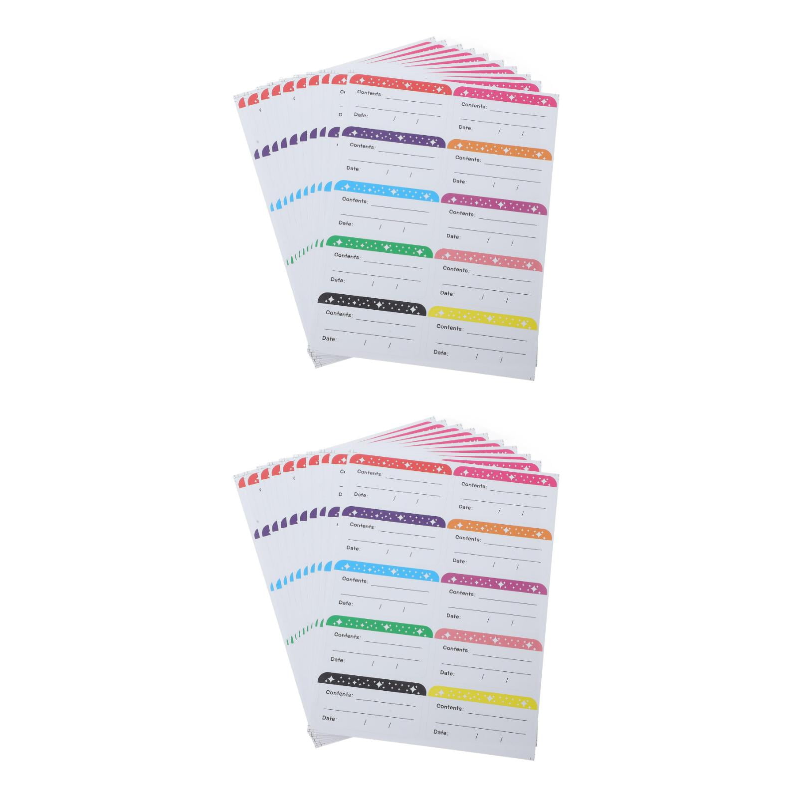 Masteelf 100 Sheets Kitchen Pantry Labels Refrigerator Stickers Food ...