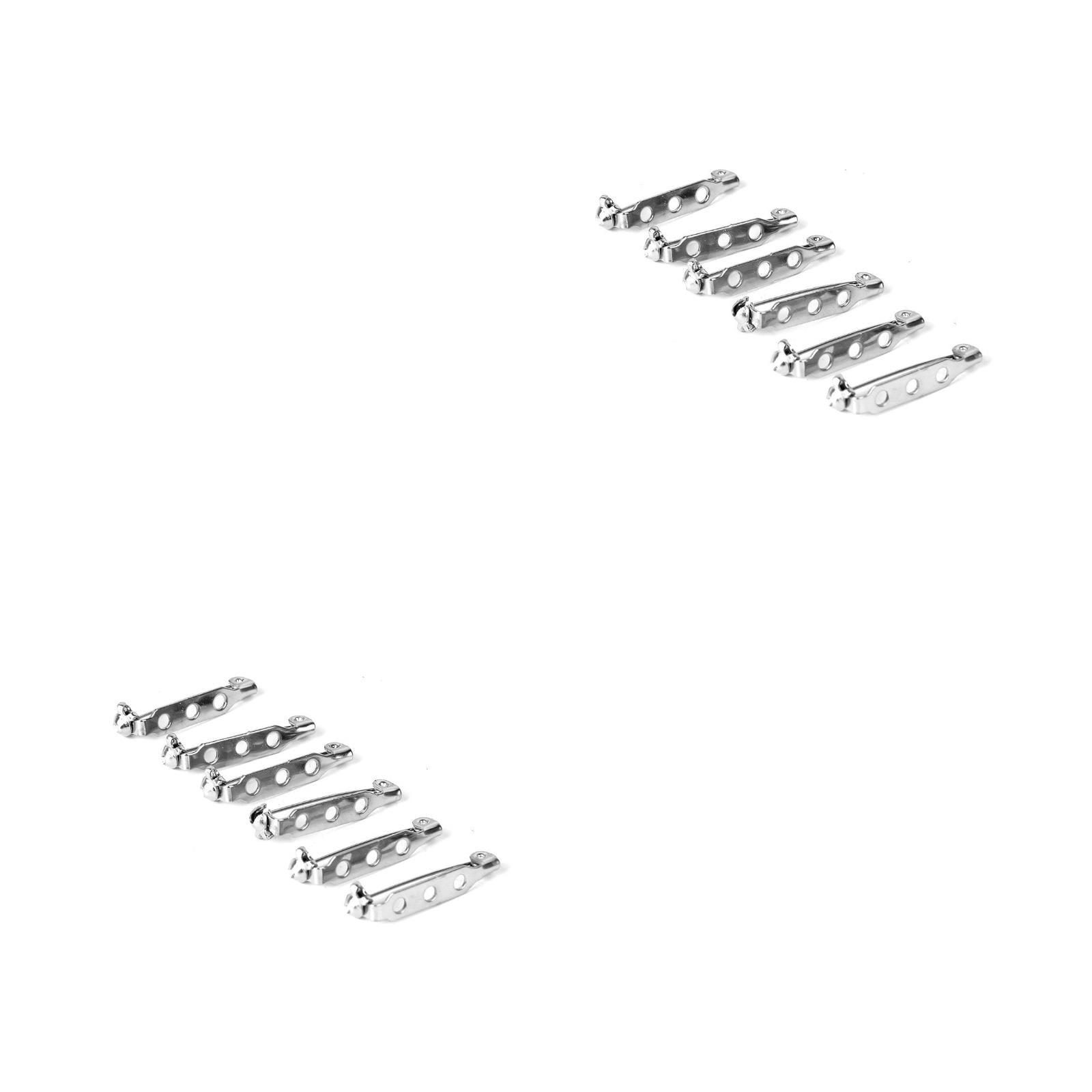 Masteelf 100 pcs 25mm Stainless Steel Back Safety Catch Bar Brooch ...