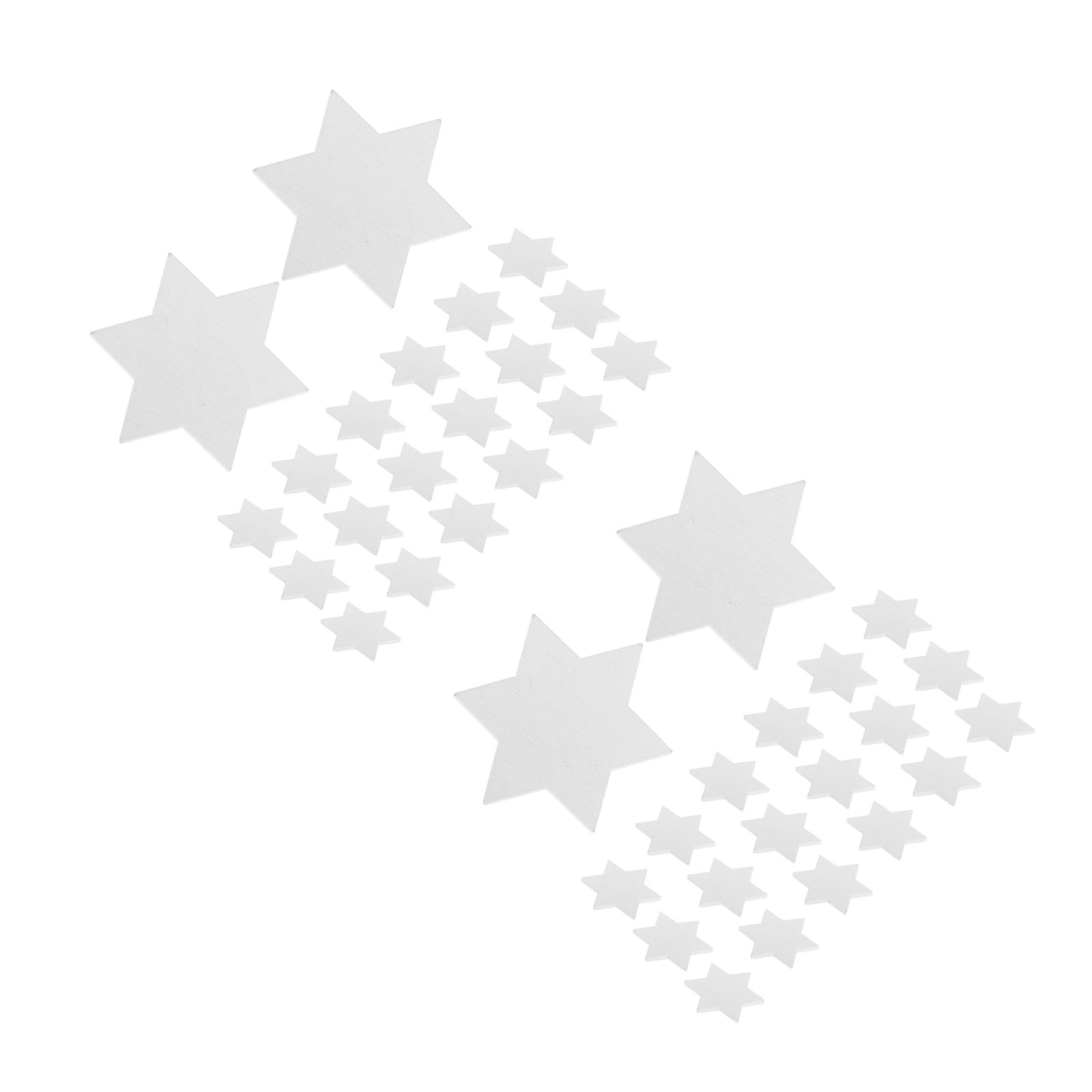 Masteelf 100 pcs Diy Wooden Star Chips Unfinished Wood Stars For ...