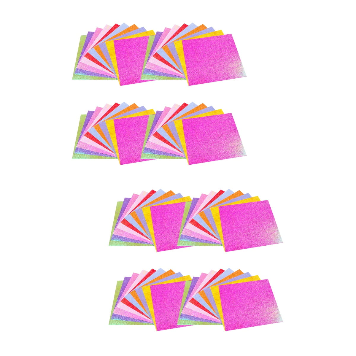 Masteelf 100 pcs Glitter Handmade Paper Folding Origami Iridescent ...