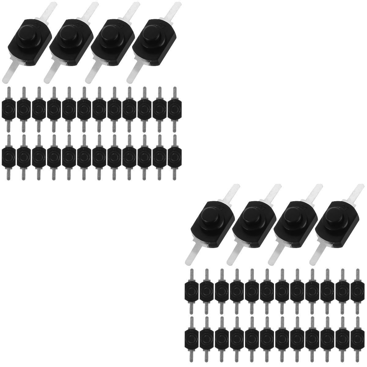 Masteelf 100 pcs Mini Latching Micro Push Button Flashlight On-off ...