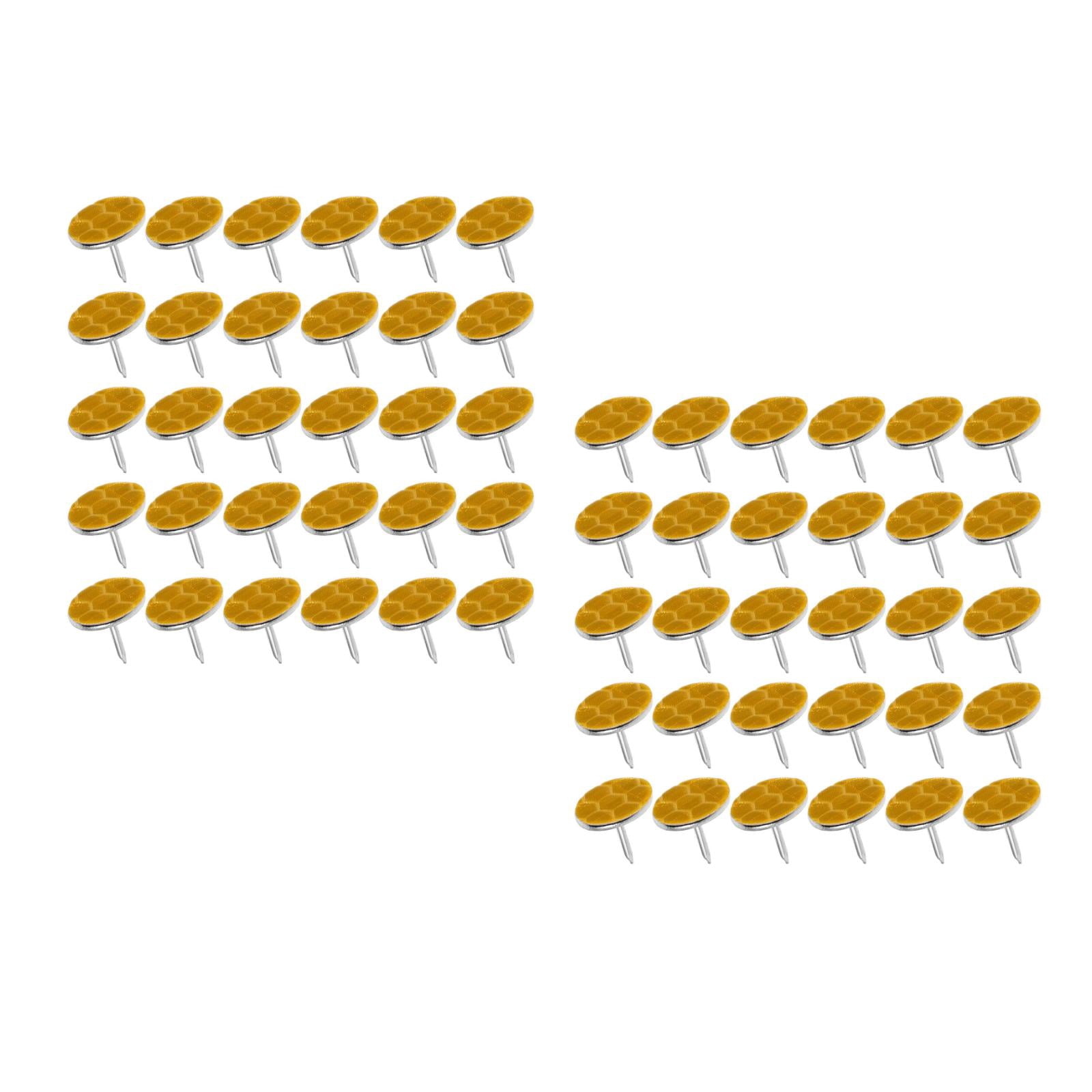 Masteelf 100 pcs Outdoor Reflective Push Pins Thumb Tacks For Night ...